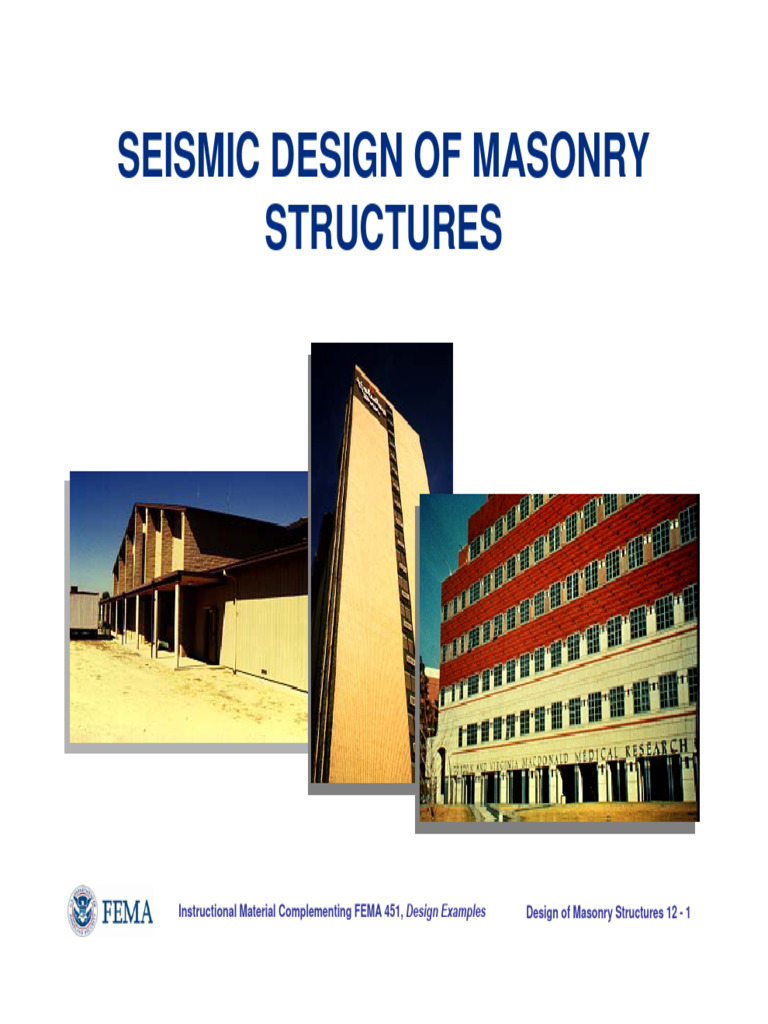 Topic12-Seismic Design of Masonry Structures | PDF | Strength Of ...