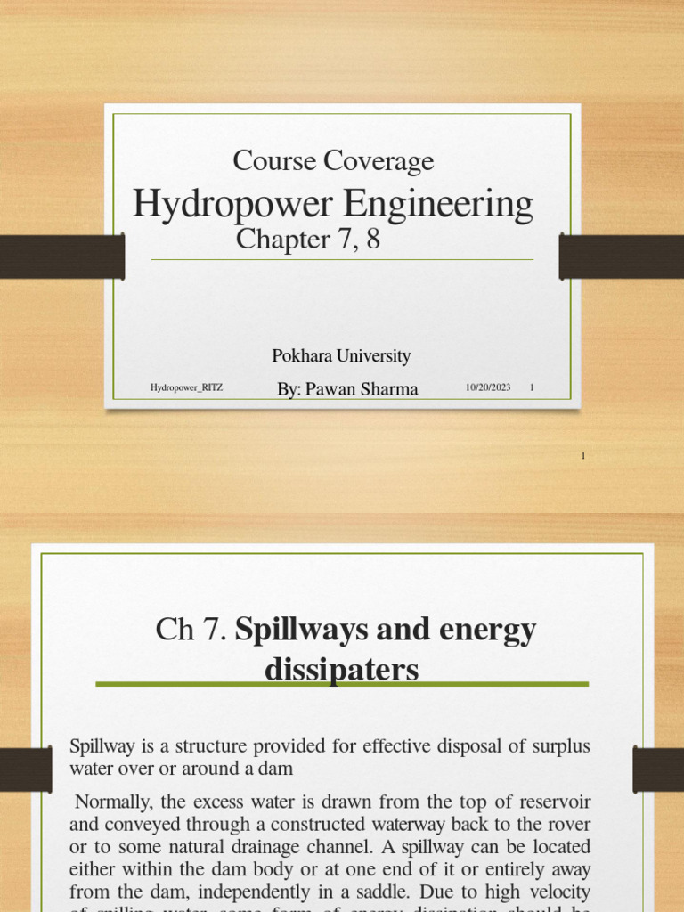 Hydropower Engineering (Ritz) Slide-Ch 7-8 | PDF