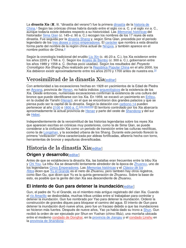 Dinastia Xia | PDF