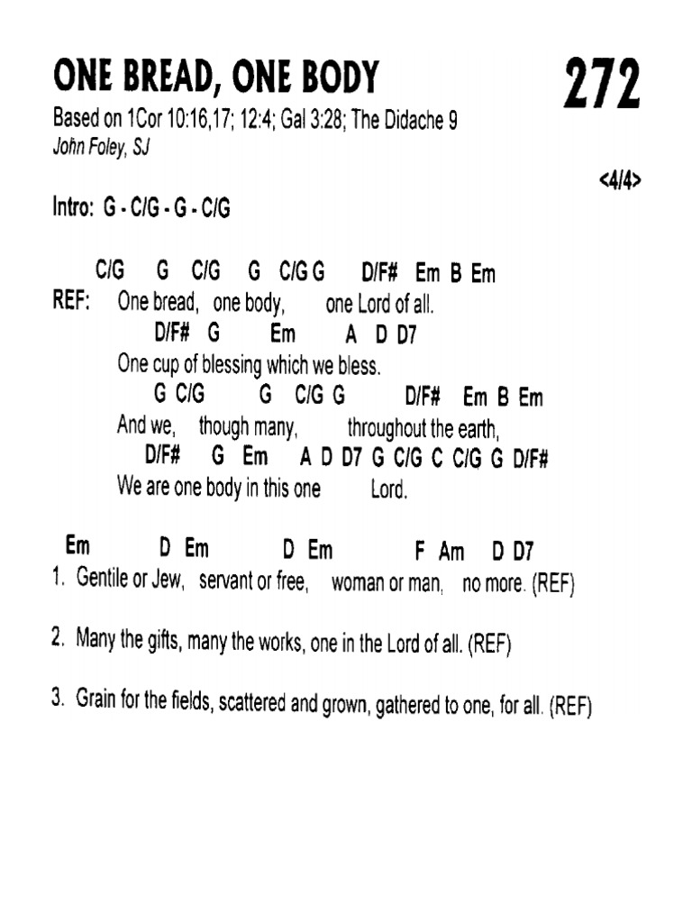 One Bread, One Body.dot | PDF