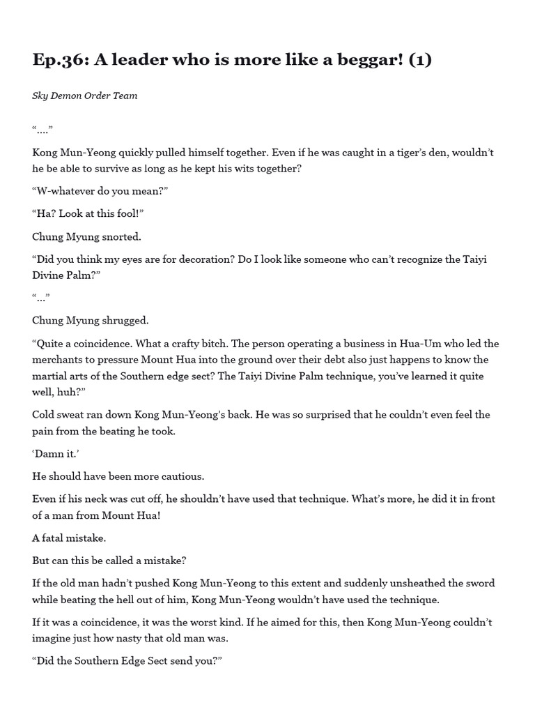 Chapter 0036 - A Leader Who Is More Like A Beggar | PDF