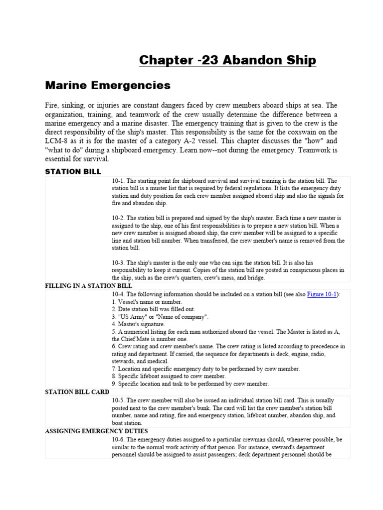 Chapter-23 Abandon Ship | PDF | Hypothermia | Cardiopulmonary Resuscitation