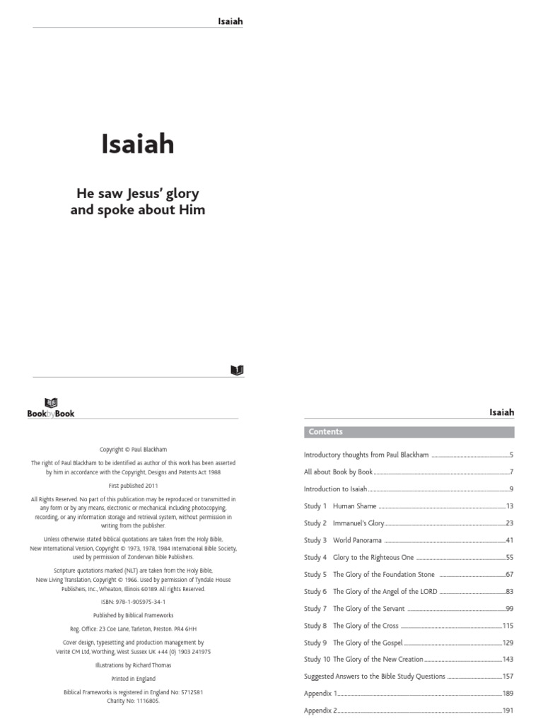 Isaiah Study Guide For Book by Book | PDF | Jesus | Isaiah