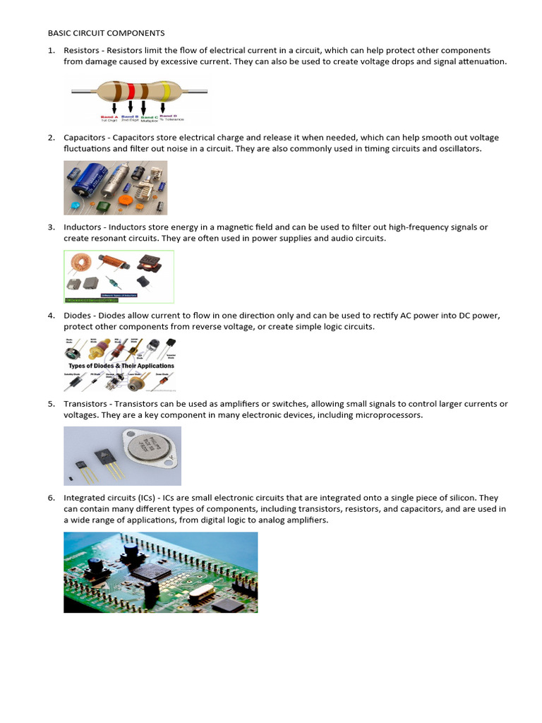 Basic Circuit Components | PDF | Capacitor | Bipolar Junction Transistor