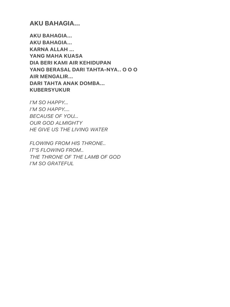 Aku Bahagia | PDF