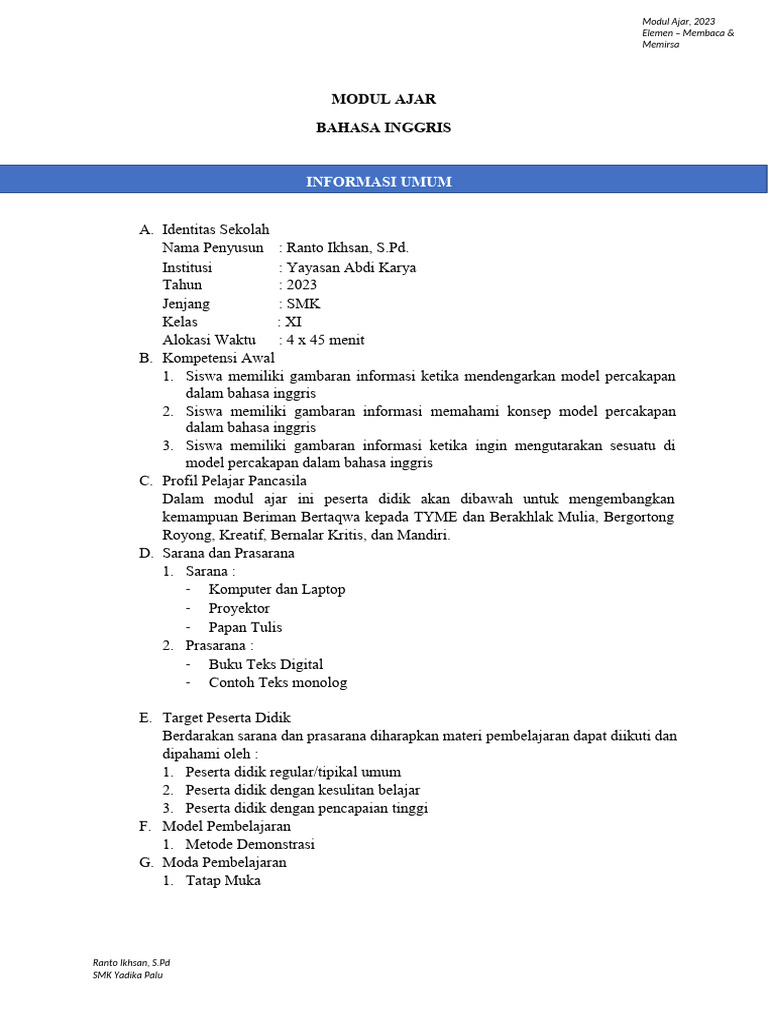 Descriptive Text Describing Local Tourism Spot | PDF