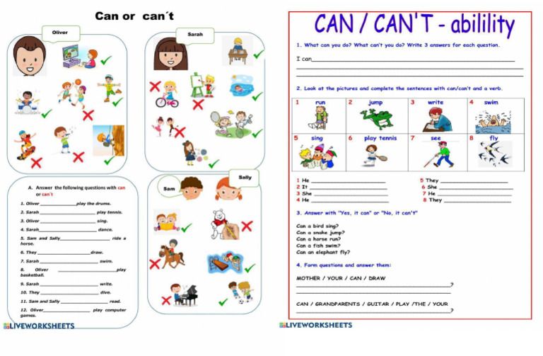 Materi Bahasa Inggris Can Can't | PDF