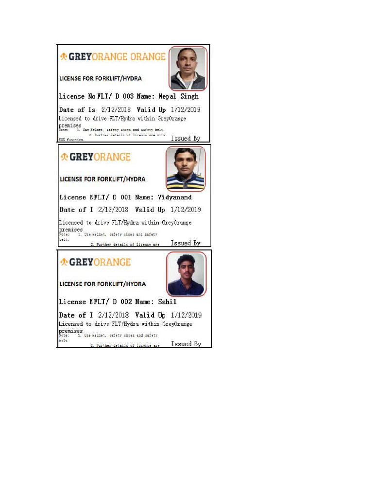 FLT License Forklift Hydra | PDF