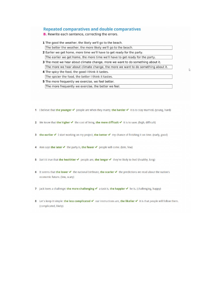 Comparatives and Double Comparatives | PDF