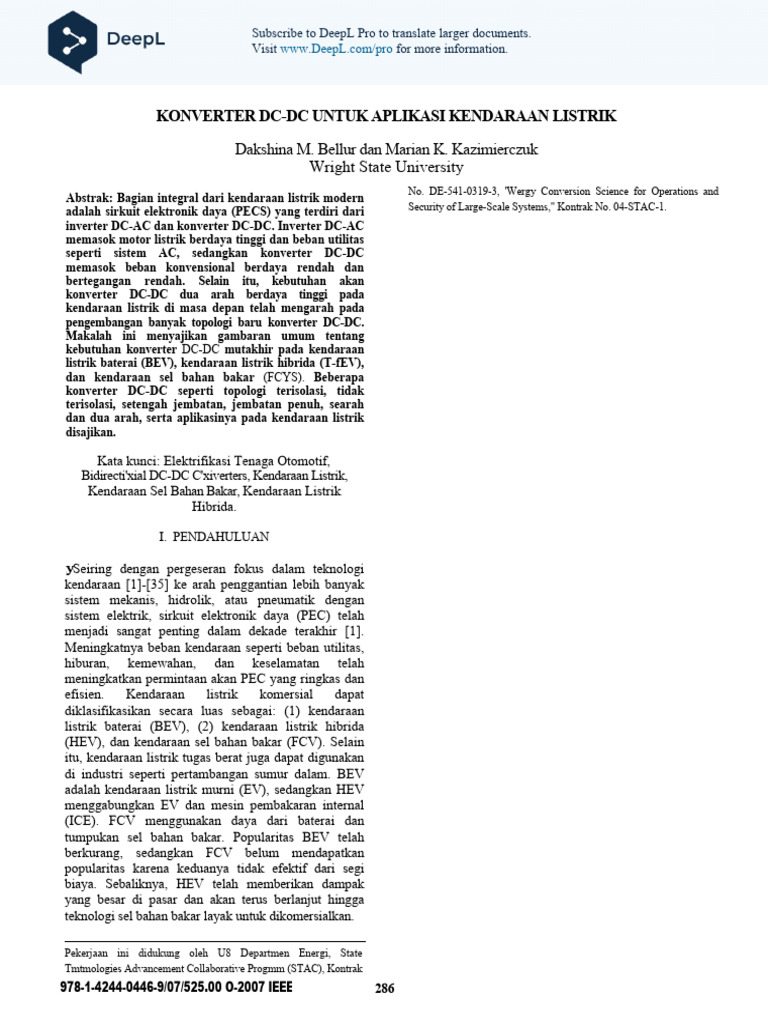 Paper Dc Dc Converters For Electric Vehicle Applications Id Pdf