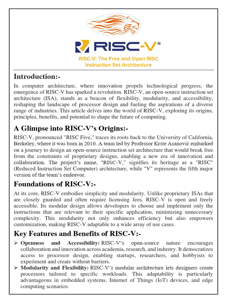 RISCVMaterial | PDF | 64 Bit Computing | Central Processing Unit