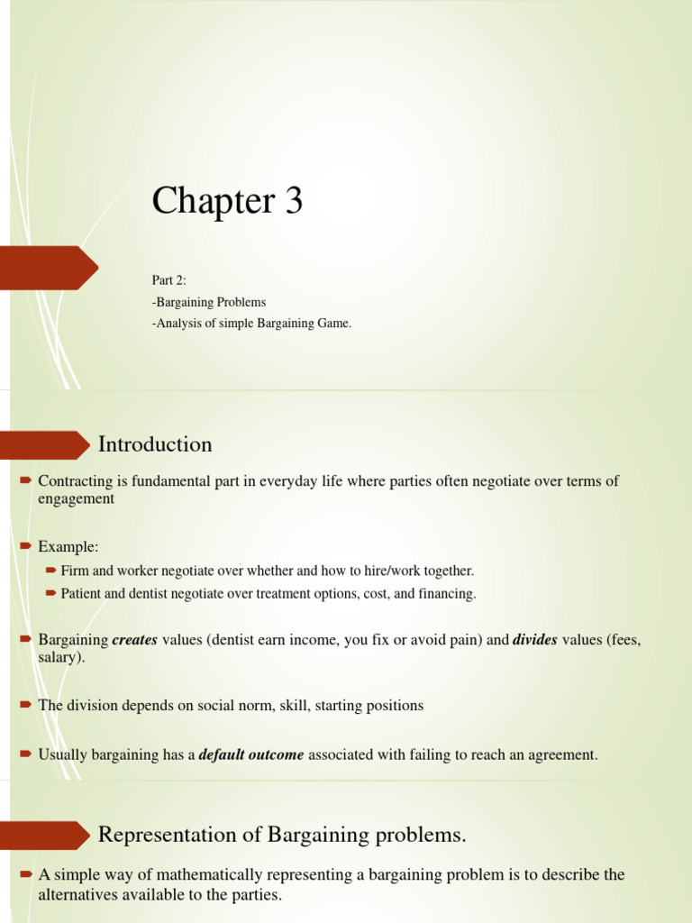 Chapter 3 Part 2 | Download Free PDF | Bargaining | Discounting