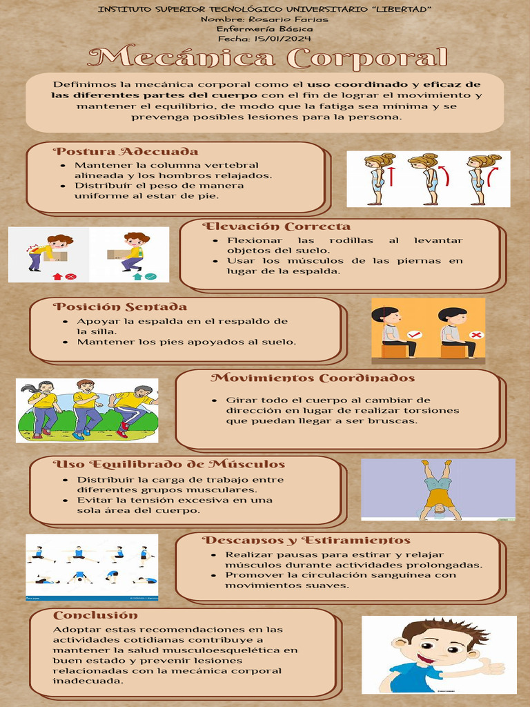 Infografía Mecánica Corporal | PDF