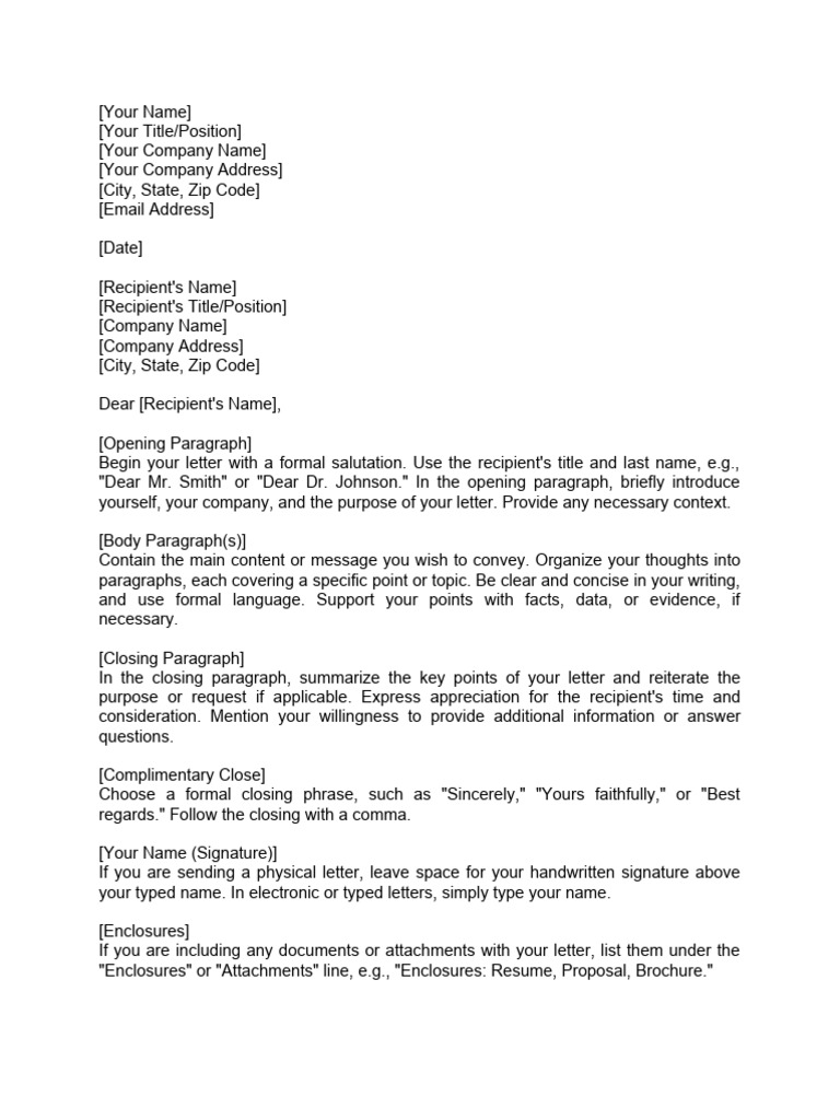 Business Letter Format Sample | Download Free PDF | Written ...