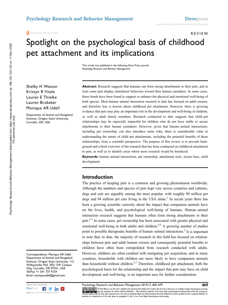 Wanser 2019 Spotlight On The Psychological Basi | PDF