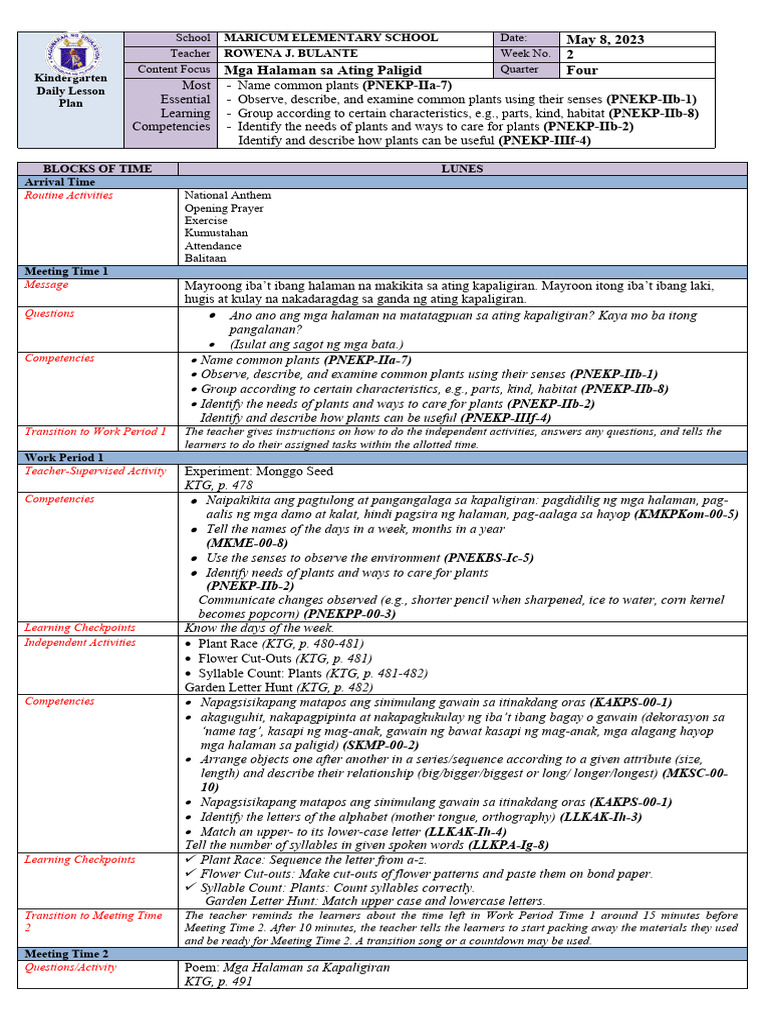 Quarter 4 Week 2 | PDF | Learning | Quantity