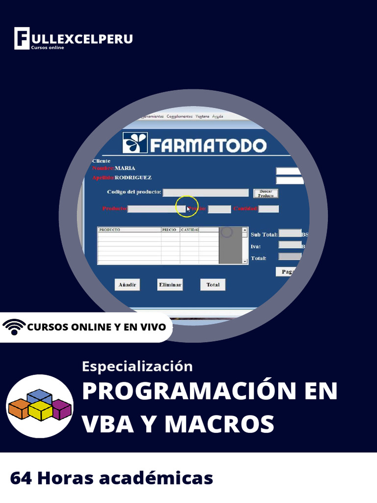 Brochure Programación en VBA y Macros | PDF | Servidor SQL de Microsoft | Macro (informática)