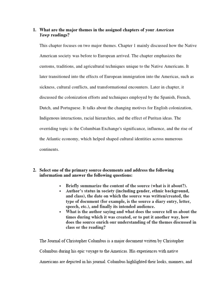 Primary Source 1 | PDF | Christopher Columbus | European Colonization ...