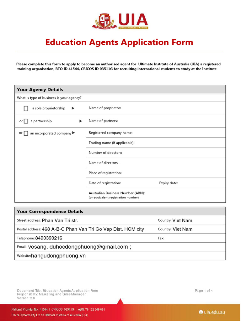 Agent Application | PDF
