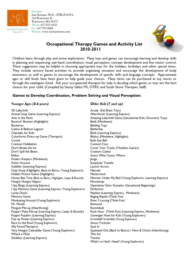 Ot Toy List | PDF | Toys