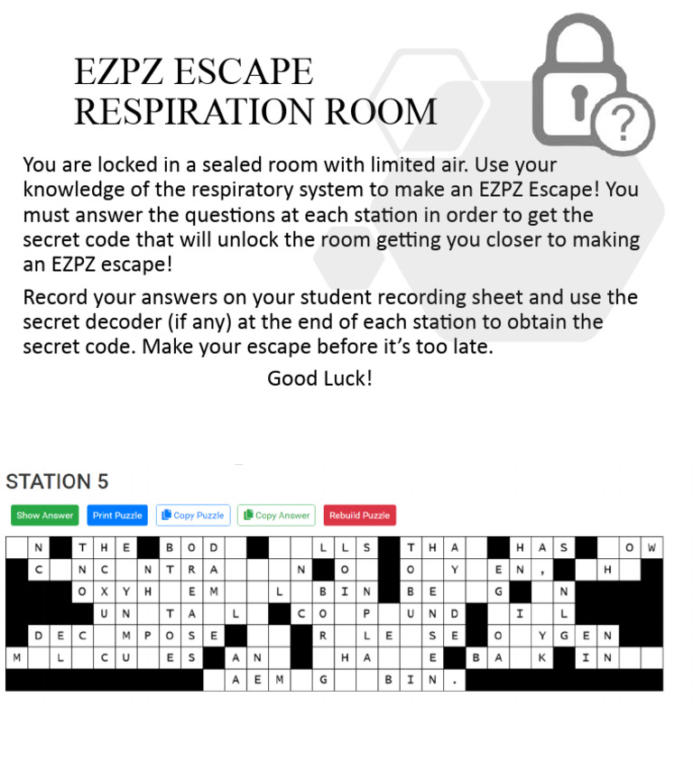 Ezpz Escape Respiration Room | PDF