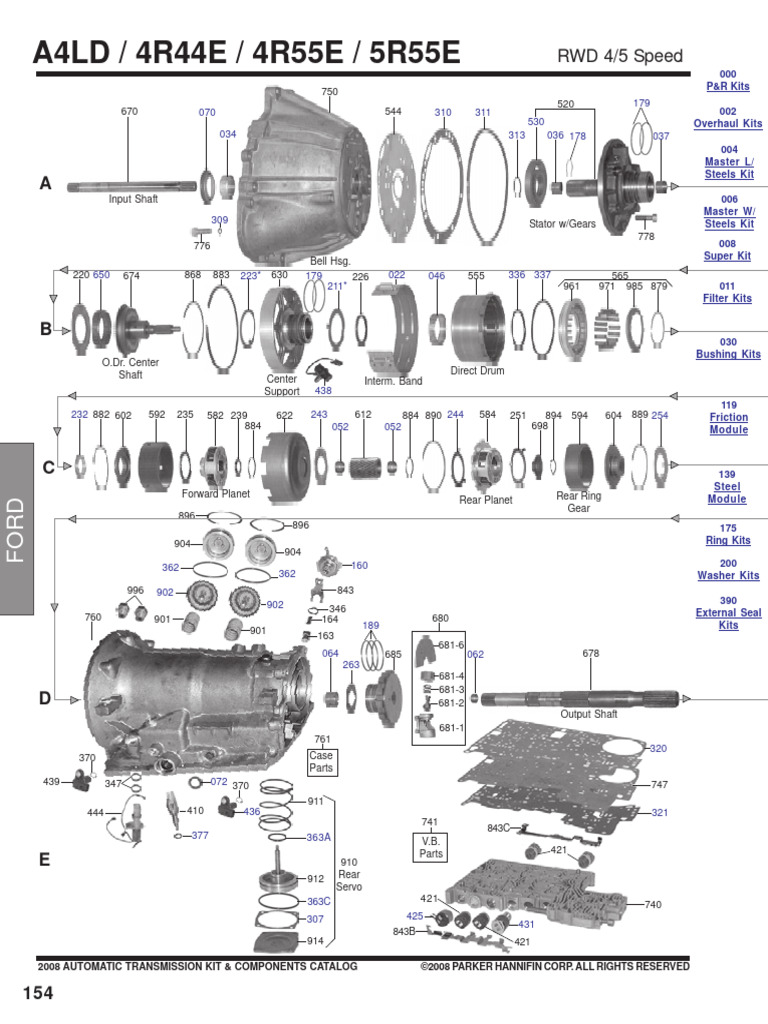 A4ld - 4r44e - 4r55e - 5r55e | PDF | Clutch | Automatic Transmission