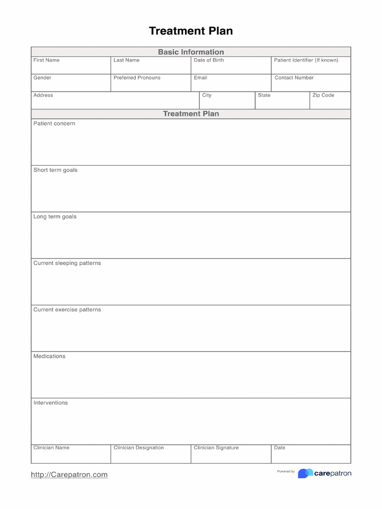 Counselling Treatment Plan | PDF
