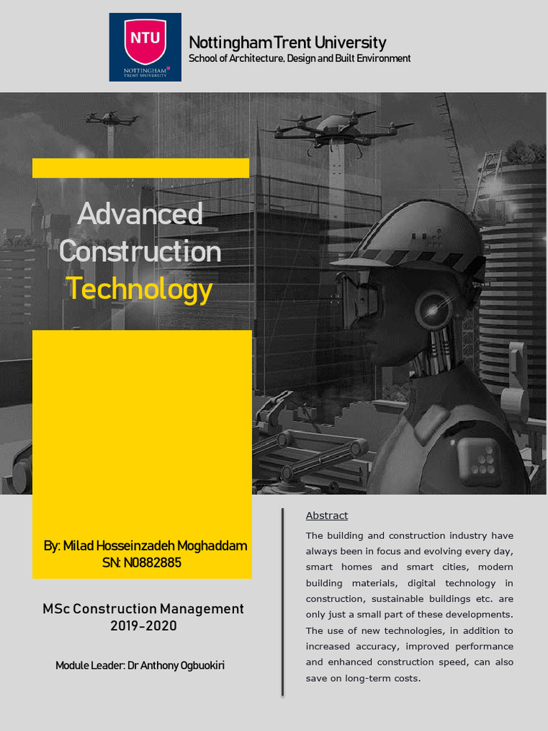 Advanced Construction Technology | PDF | Concrete | Cement