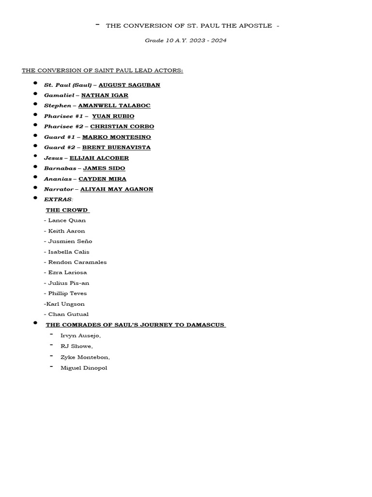 Finals-Final-Final-CLVE-Script | PDF | Paul The Apostle | Jesus