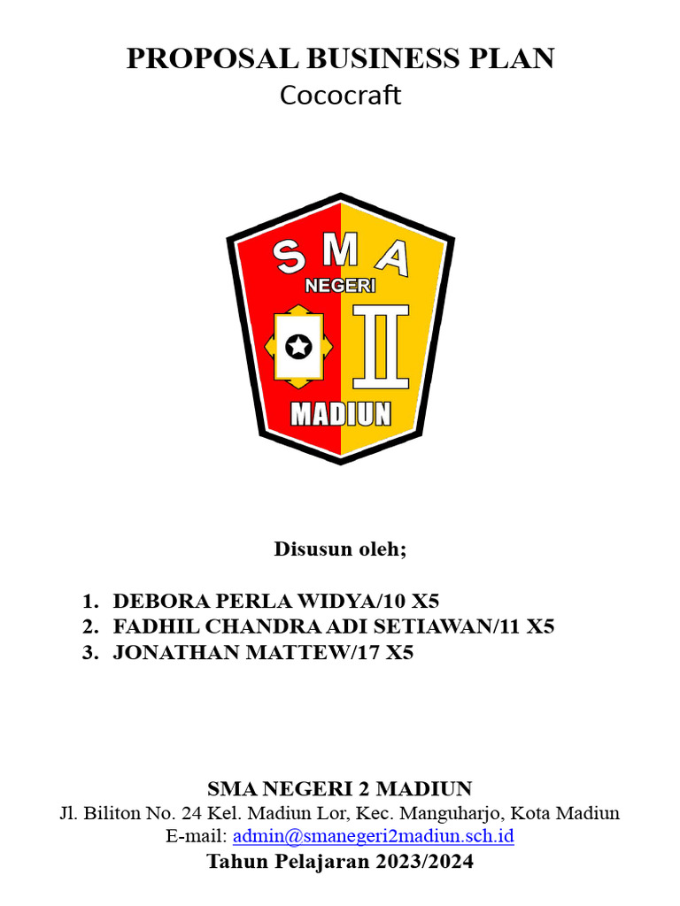 Contoh Proposal Bisnis Plan_p5 Smada-1 | PDF Contoh Proposal Bisnis Plan_p5 Smada-1 | PDF