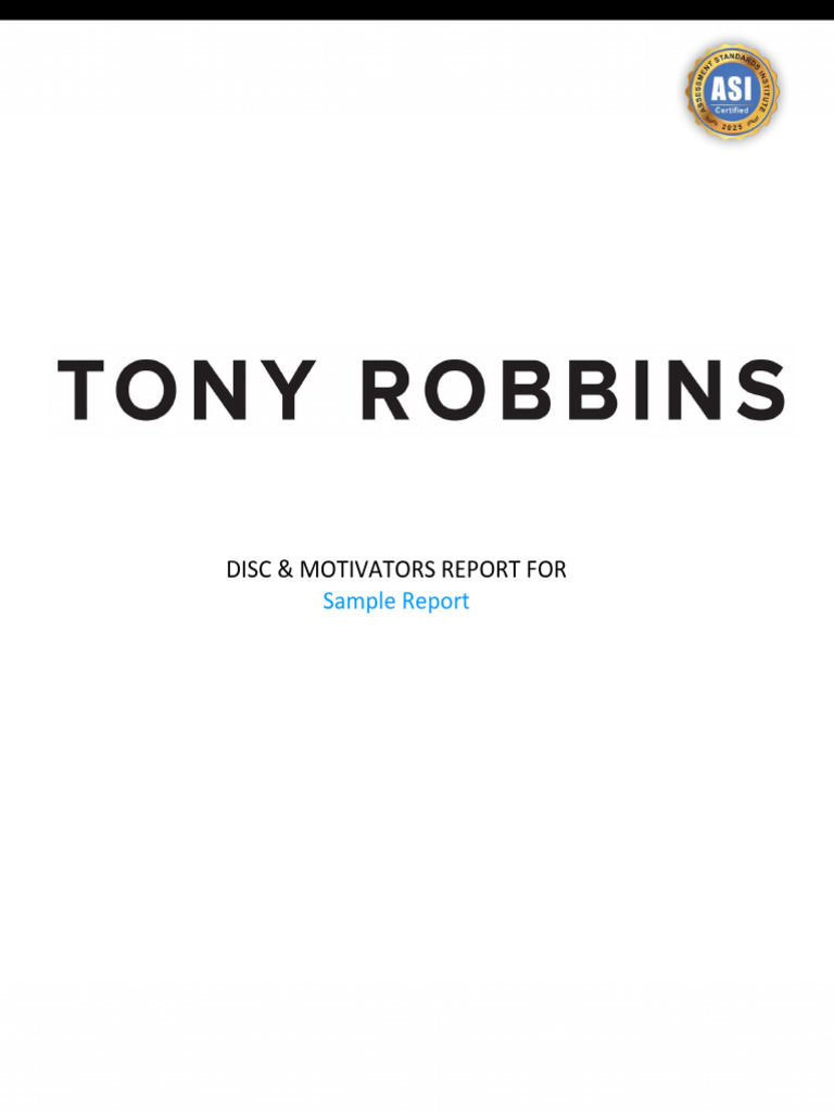 Sample TRFull Report 2024 | PDF | Motivational | Motivation