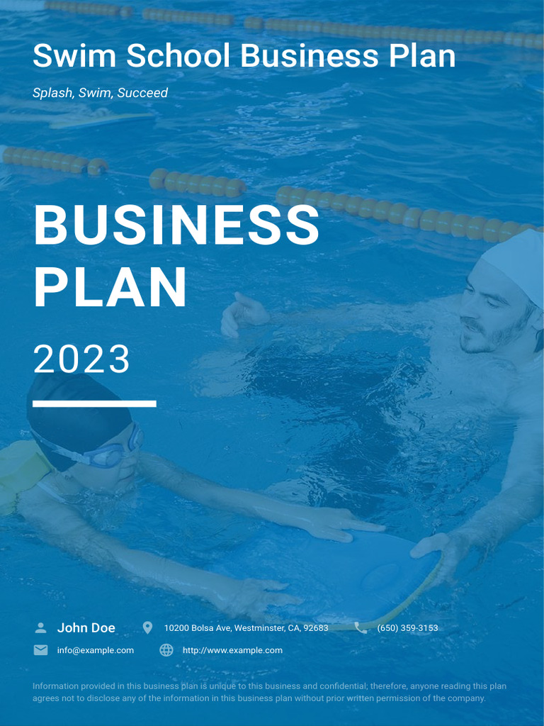 Swim School Business Plan 2023 | PDF | Marketing | Business Plan