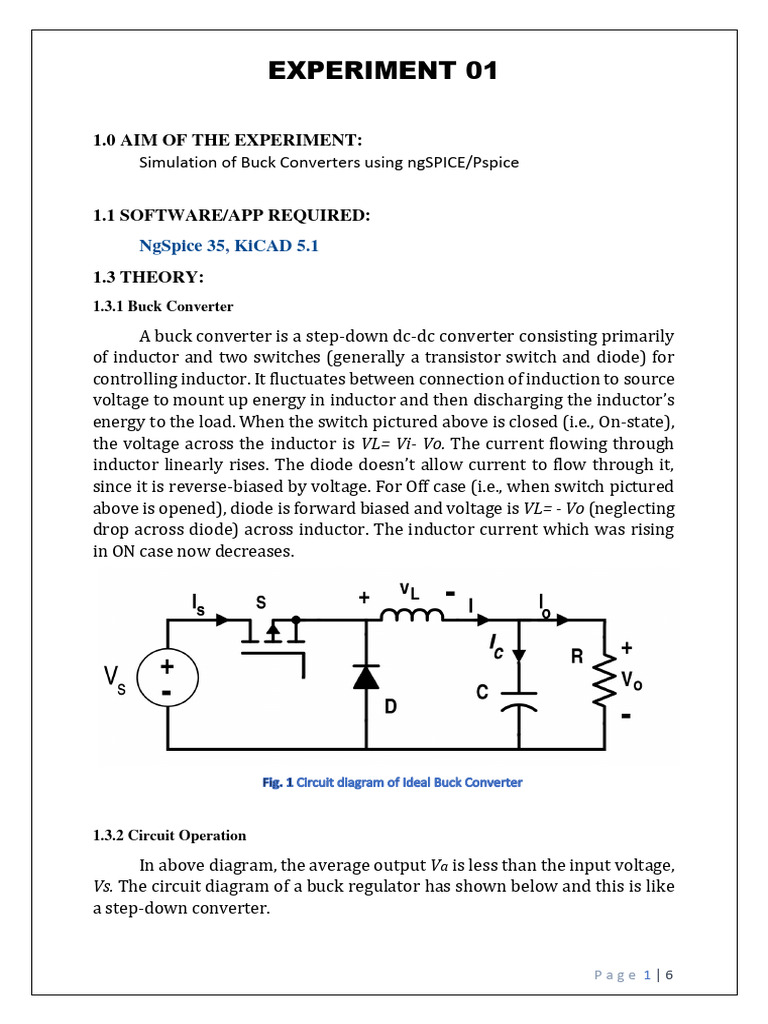 Buck Step by Step Manual | PDF | Electrical Network | Inductor