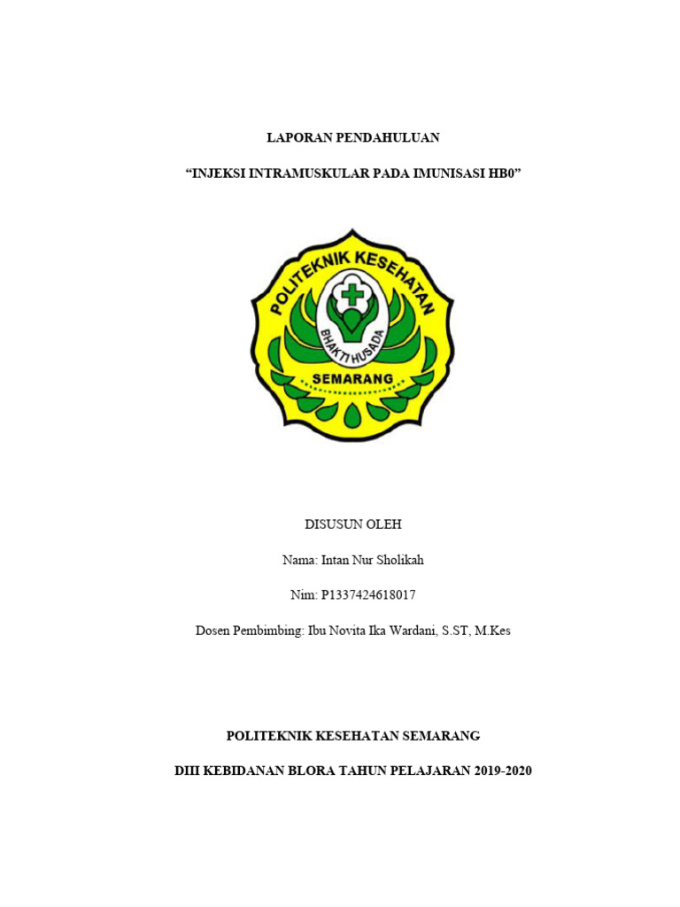 Injeksi Intramuskular untuk Imunisasi HB0 | PDF
