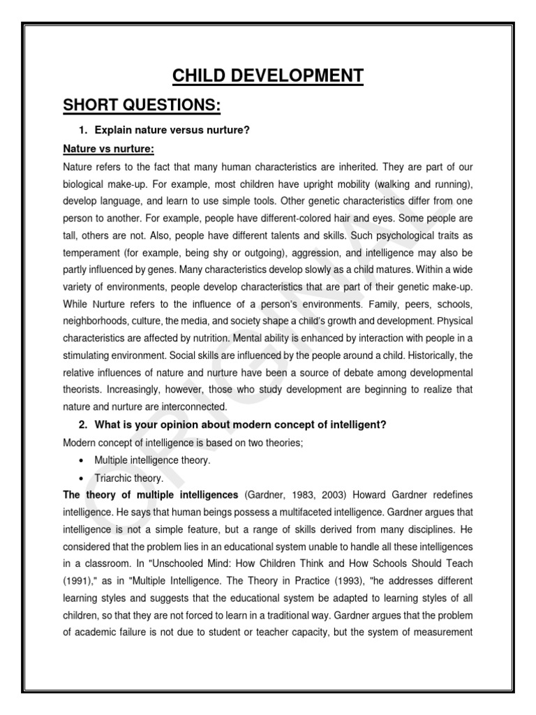 Child Development | PDF | Learning | Intelligence Quotient