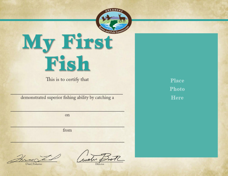 4CP My First Fish Certificate - Photo | PDF