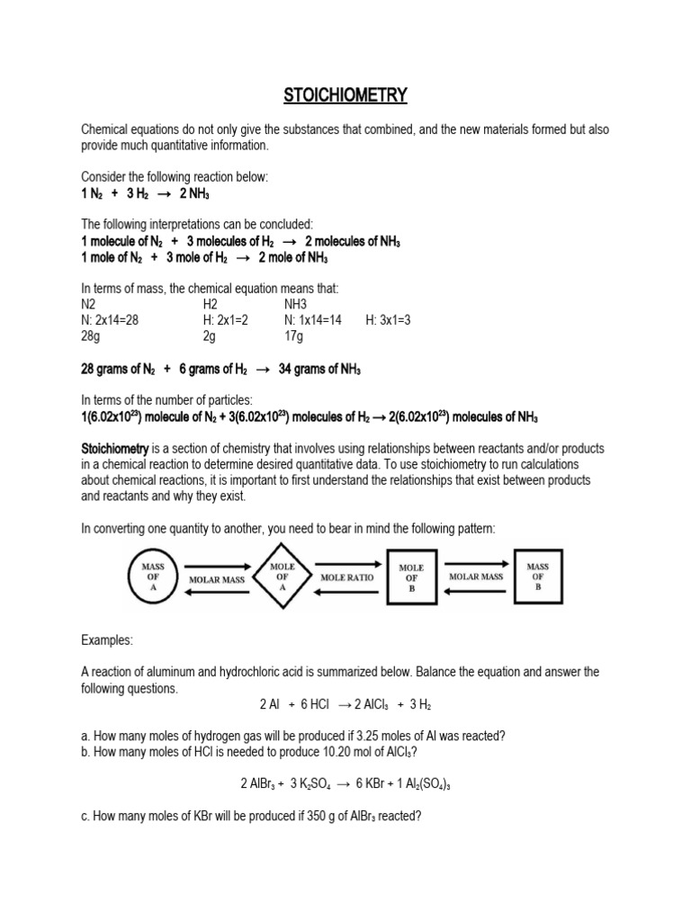 04 Stoichiometry | PDF | Stoichiometry | Mole (Unit)