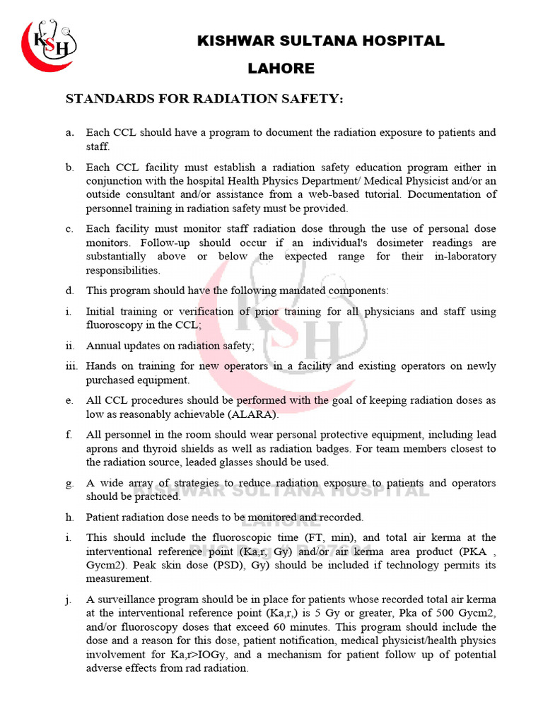 CCL Radiation Safety | PDF