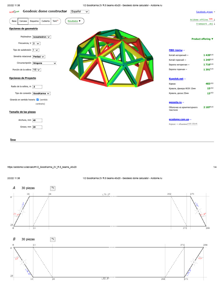 Construccion de Domo Geodesico | PDF | Geometría | Física Matemática