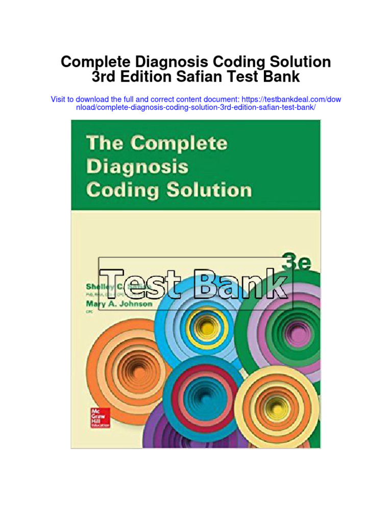 Instant Download Complete Diagnosis Coding Solution 3rd Edition Safian ... Instant Download Complete Diagnosis Coding Solution 3rd Edition Safian ...