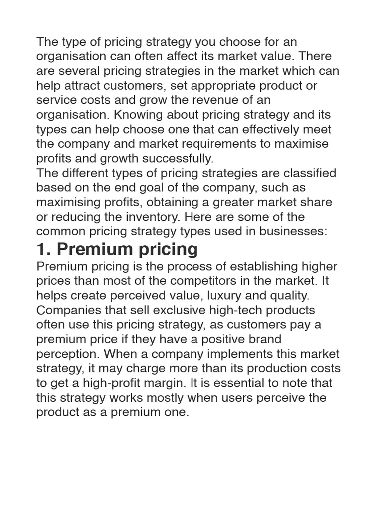 Pricing Strategies | PDF | Pricing | Business Economics