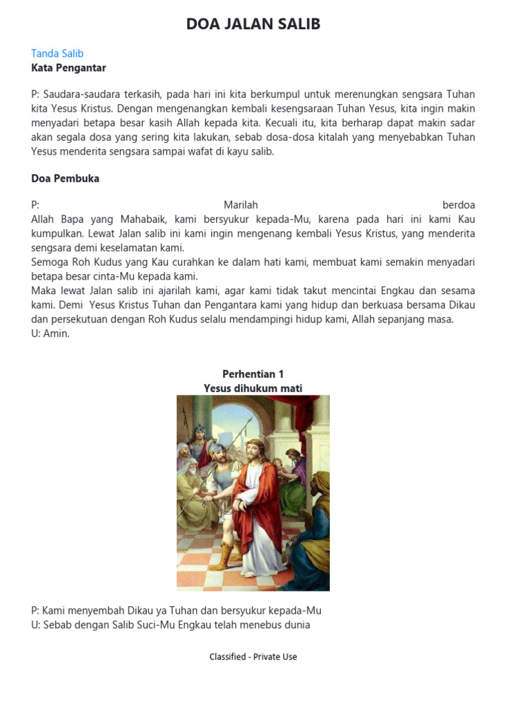 Doa Jalan Salib Katolik 2024 | PDF