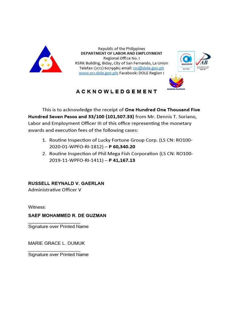 Acknowledgement | PDF