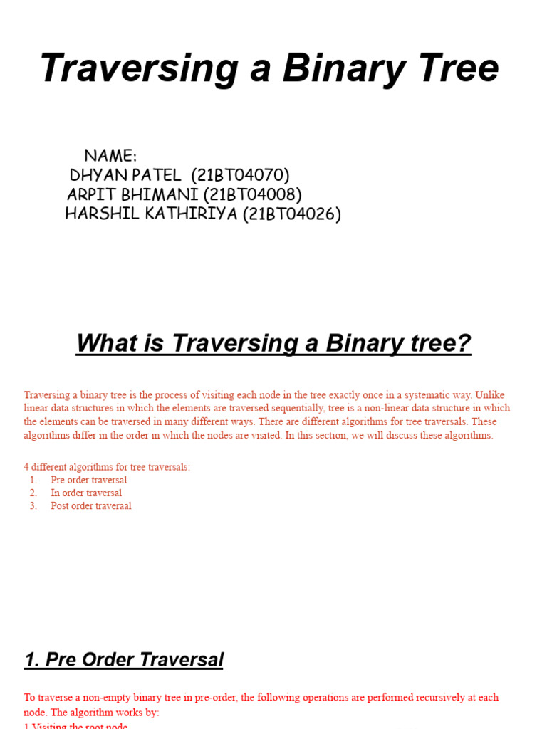 Traversing A Binary Tree | Download Free PDF | Applied Mathematics | Computer Programming