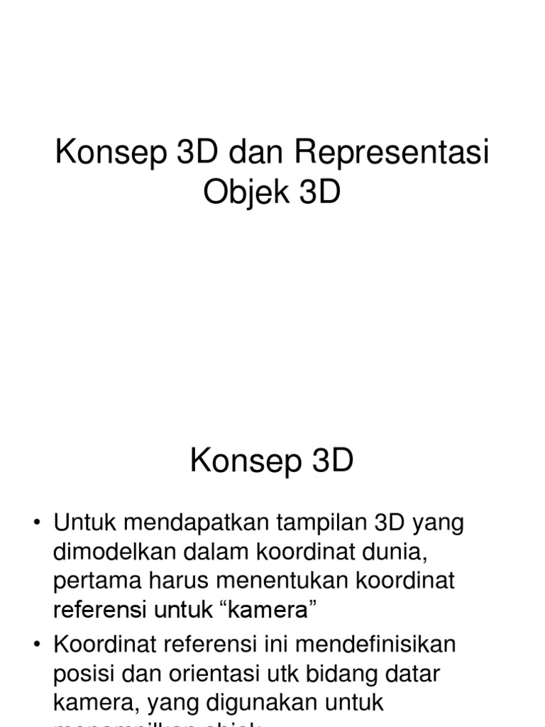 6 - Konsep 3D Dan Representasi Objek 3D | PDF