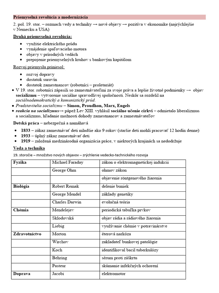 Priemyselná Revolúcia A .... Pozn | PDF