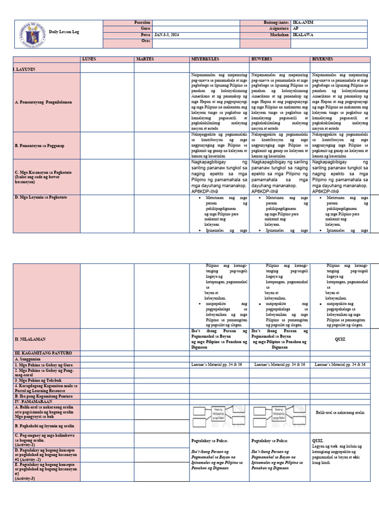 DLL GR.6 Ap WK8 Q2 | PDF