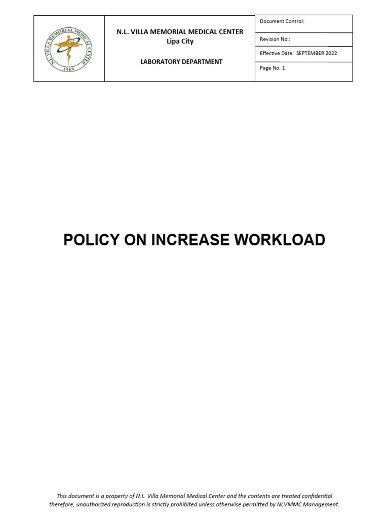 Increase Workload | PDF | Health Care | Business