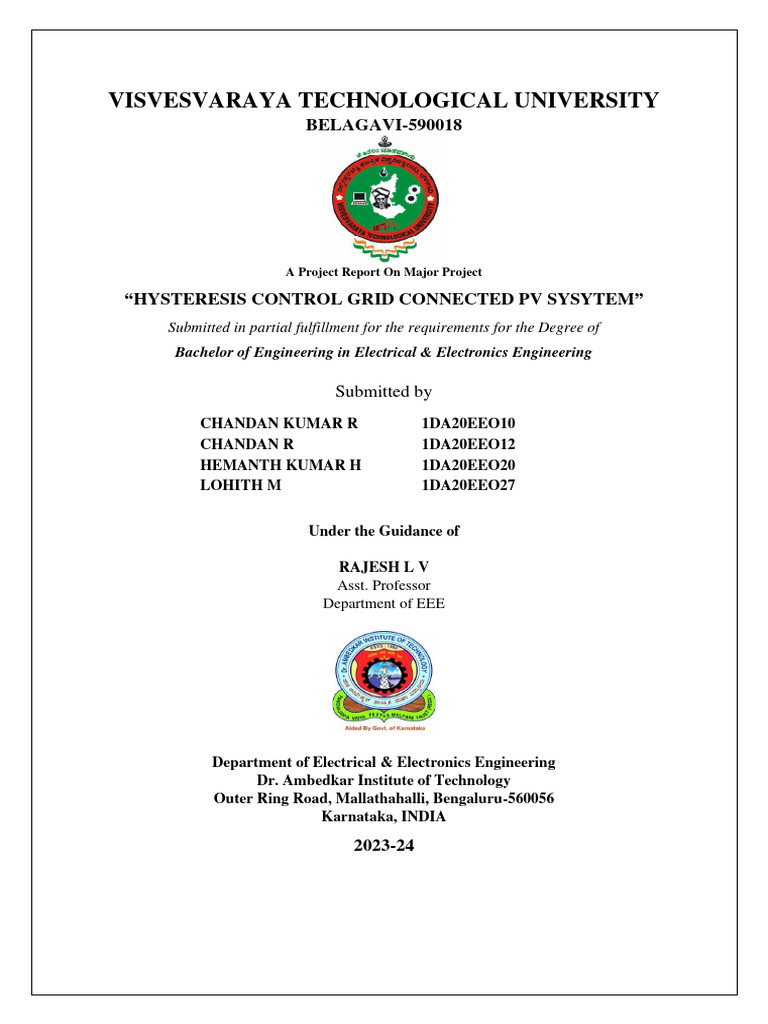 Major Project Batch 1 | Download Free PDF | Power Inverter | Photovoltaics
