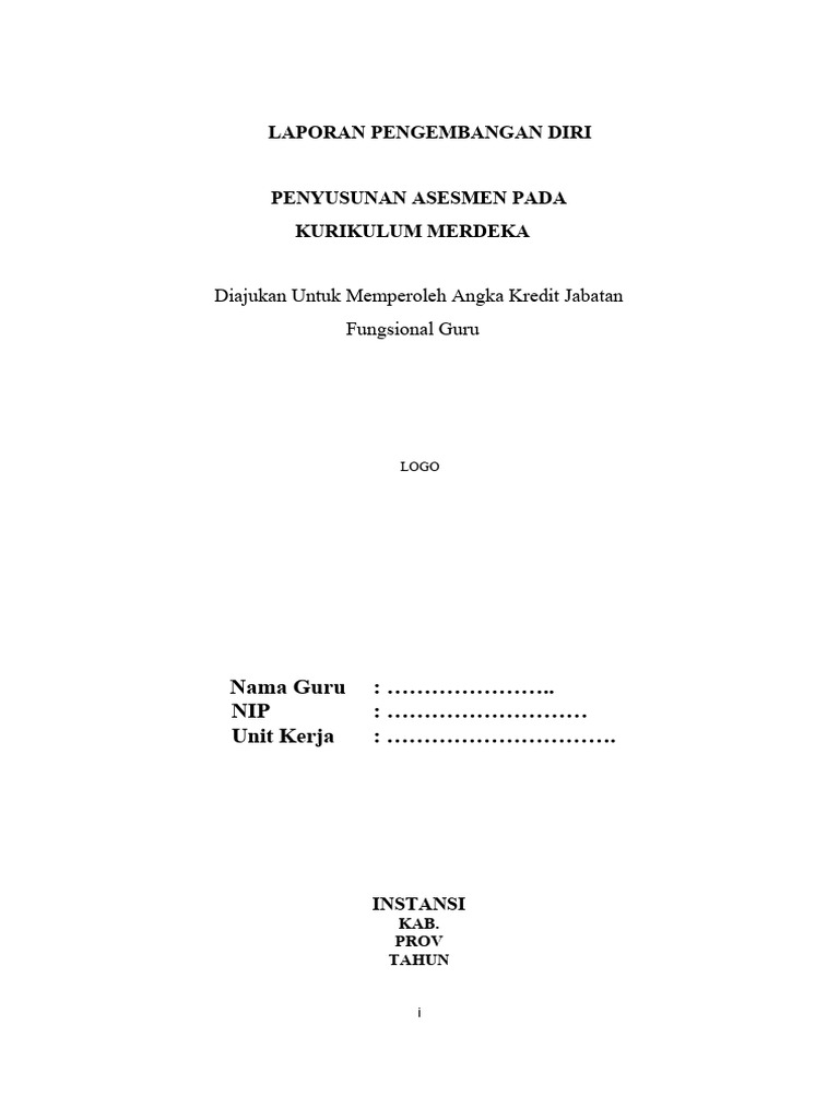 Contoh Laporan Pengembangan Diri | PDF Contoh Laporan Pengembangan Diri | PDF